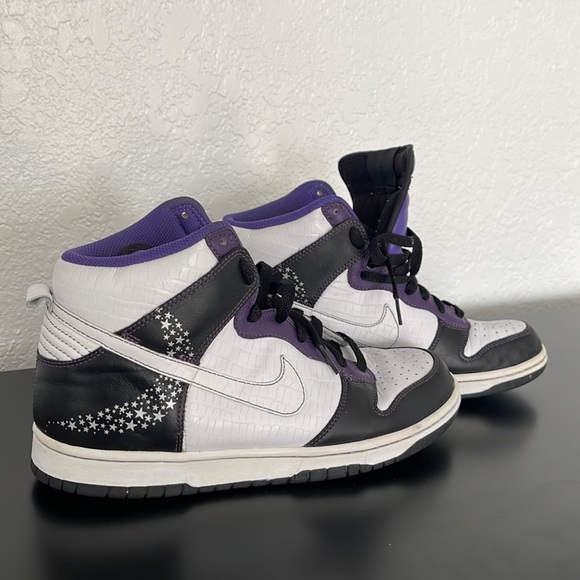 Nike | Shoes | Nike Dunks Purple Black And White Stars Great Condition ...